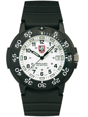 Luminox Watches for Men: Original Navy Seal White Dial Carbon Fiber Case