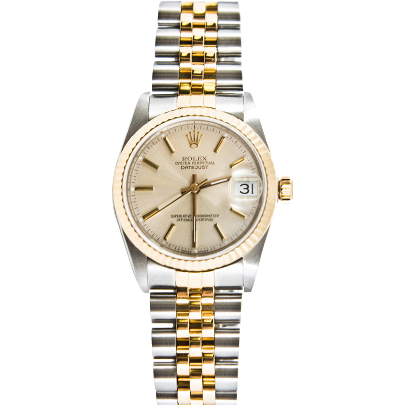 Rolex Ladies Datejust Junior Mid Size with 18K Gold Steel Jubilee Band