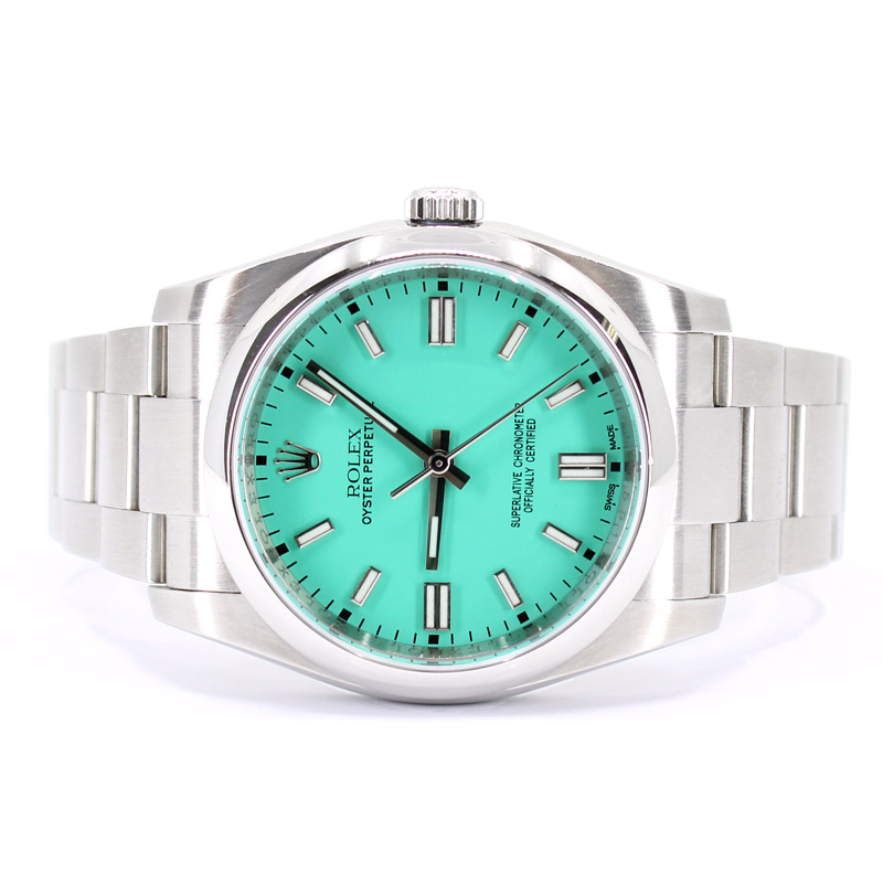 Rolex Oyster Perpetual 36 mm Turquoise Dial 2015 Model 116000